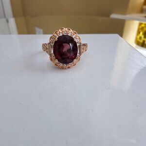 NH | Jewelry | 4k Rose Gold Nh Rubellite Tourmaline Ring Size 8 | Poshmark